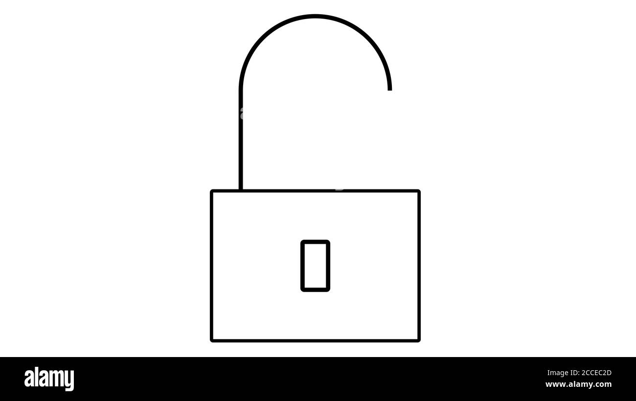 Open lock. Icon vector on white background. EPS10 vector Stock Photo ...