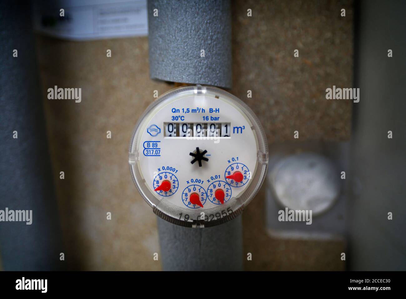 Newly installed water meter Stock Photo - Alamy