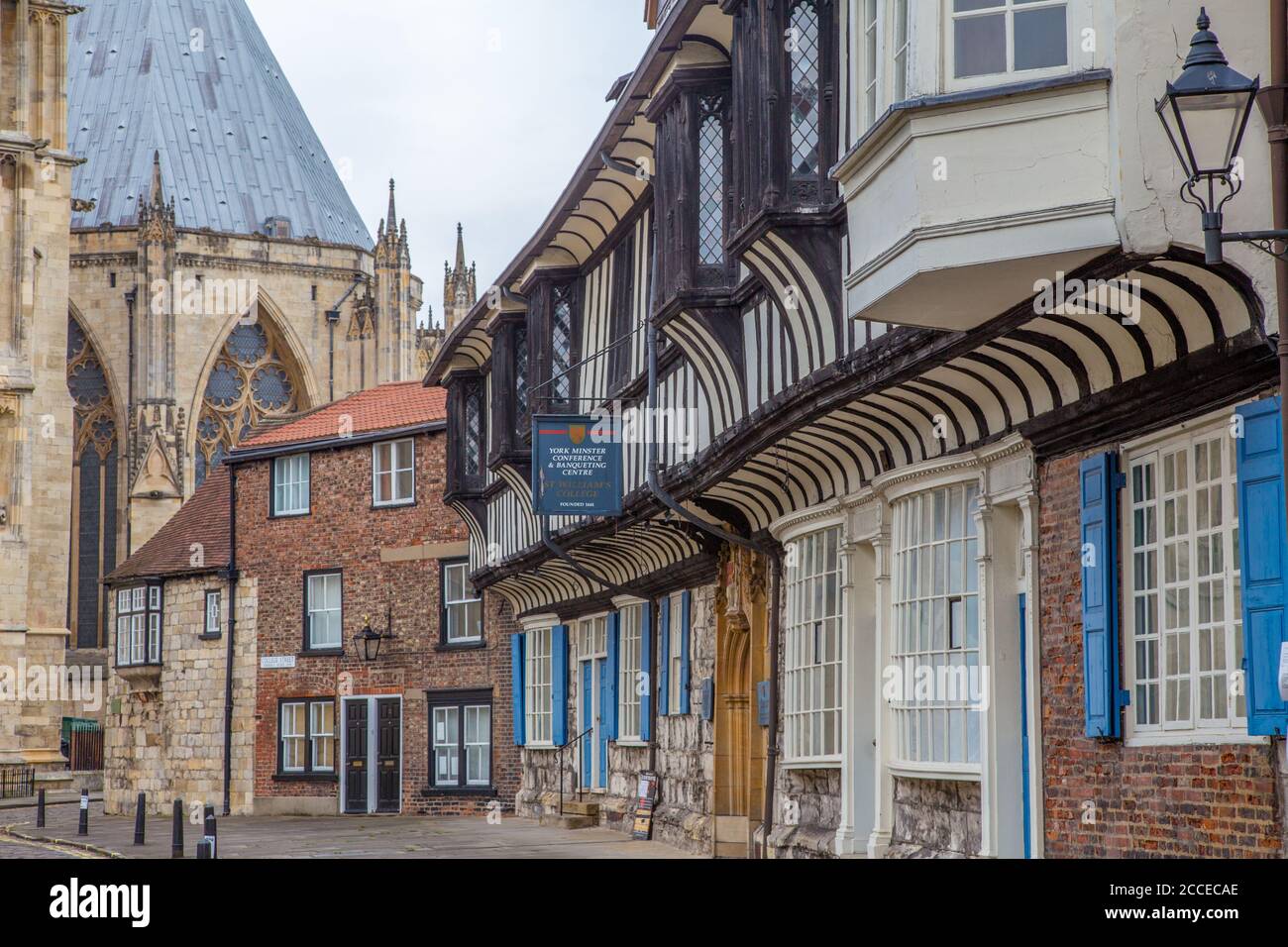 York Minster Gothic cathedral and historic buildings, York, Yorkshire ...