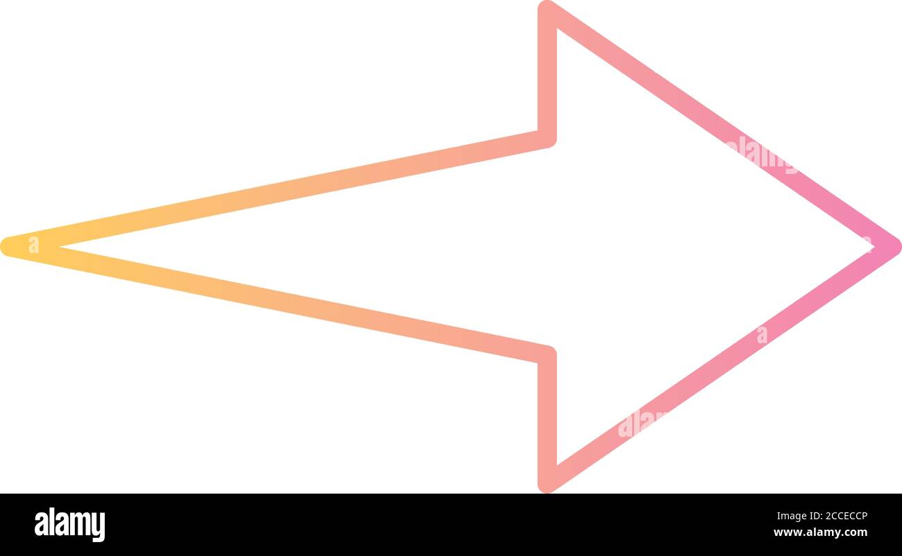 Isolated right arrow gradient style icon design of direction web ...