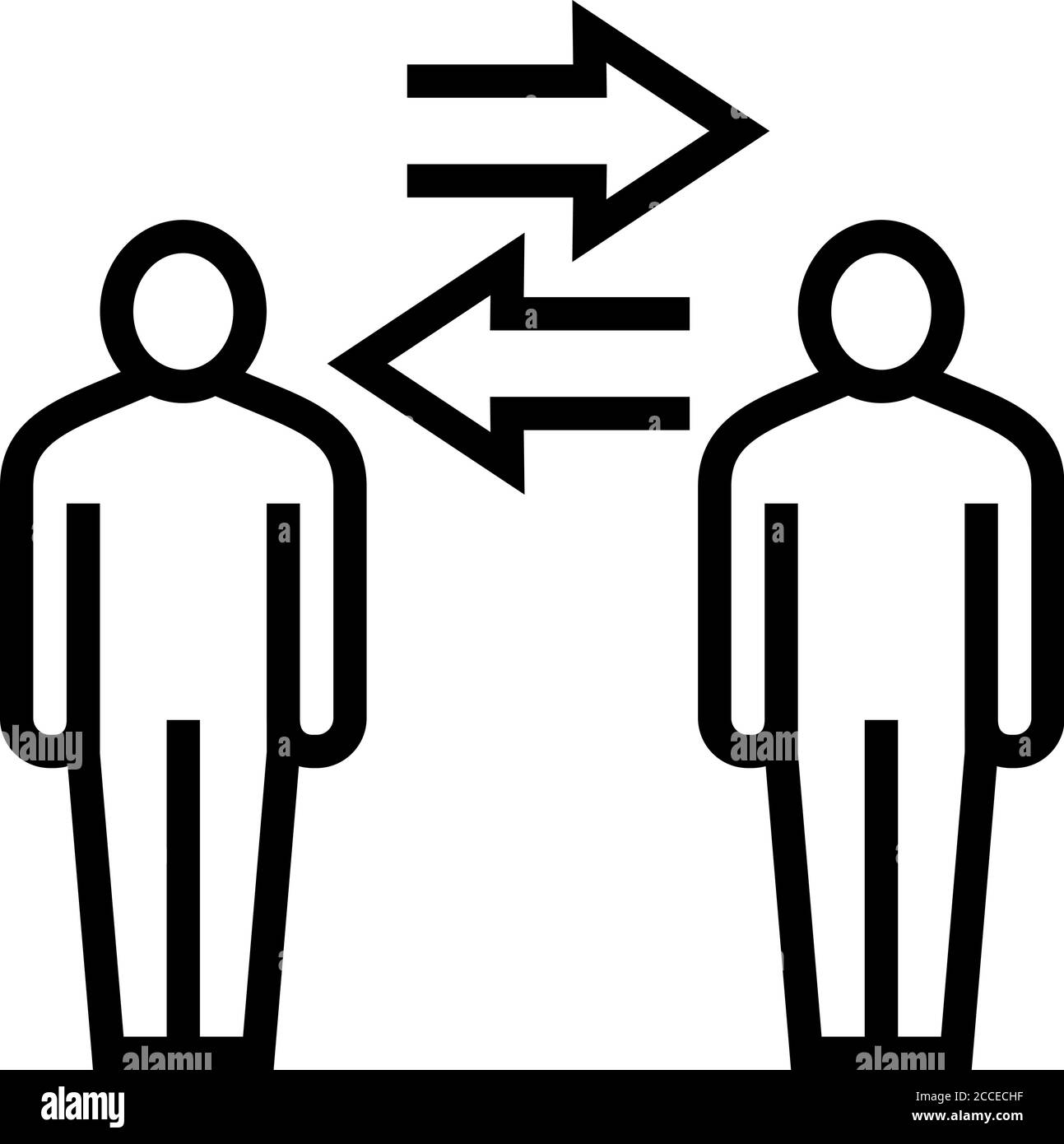 human communication line icon vector illustration Stock Vector Image ...