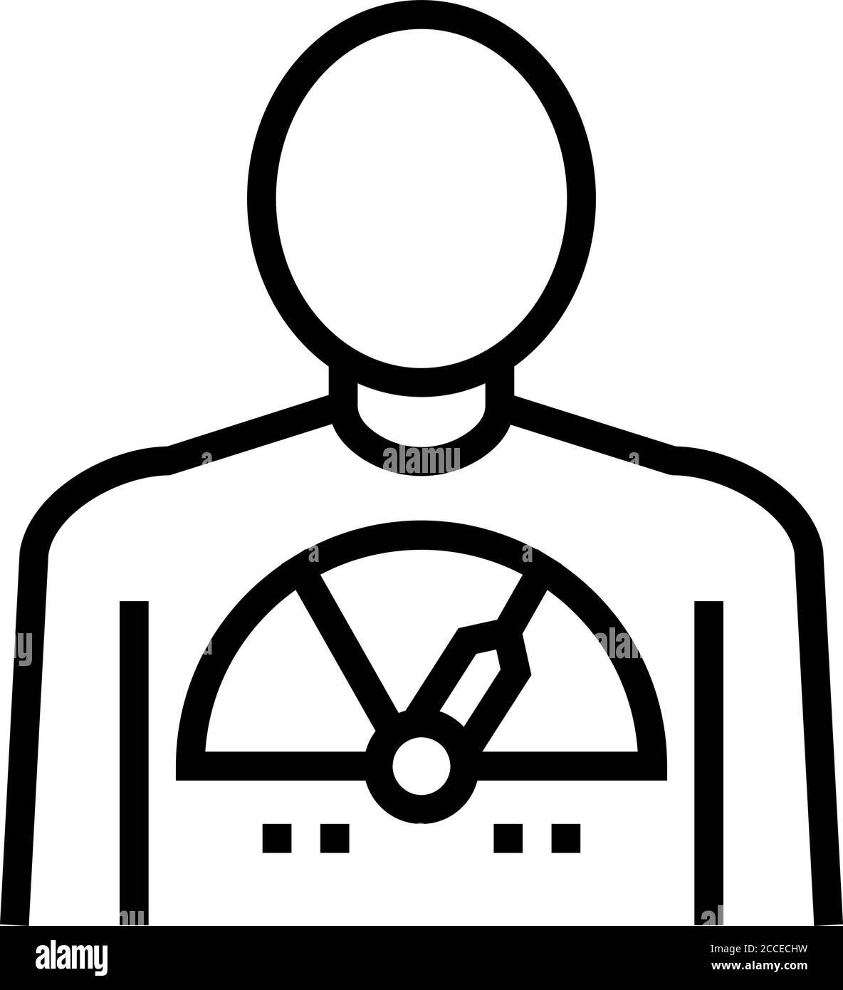 human full energy line icon vector illustration Stock Vector Image ...