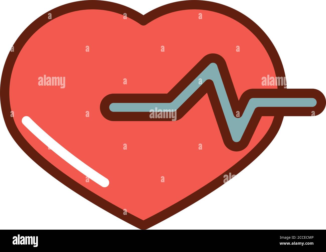 human body heartbeat cardiology anatomy organ health line and fill icon ...