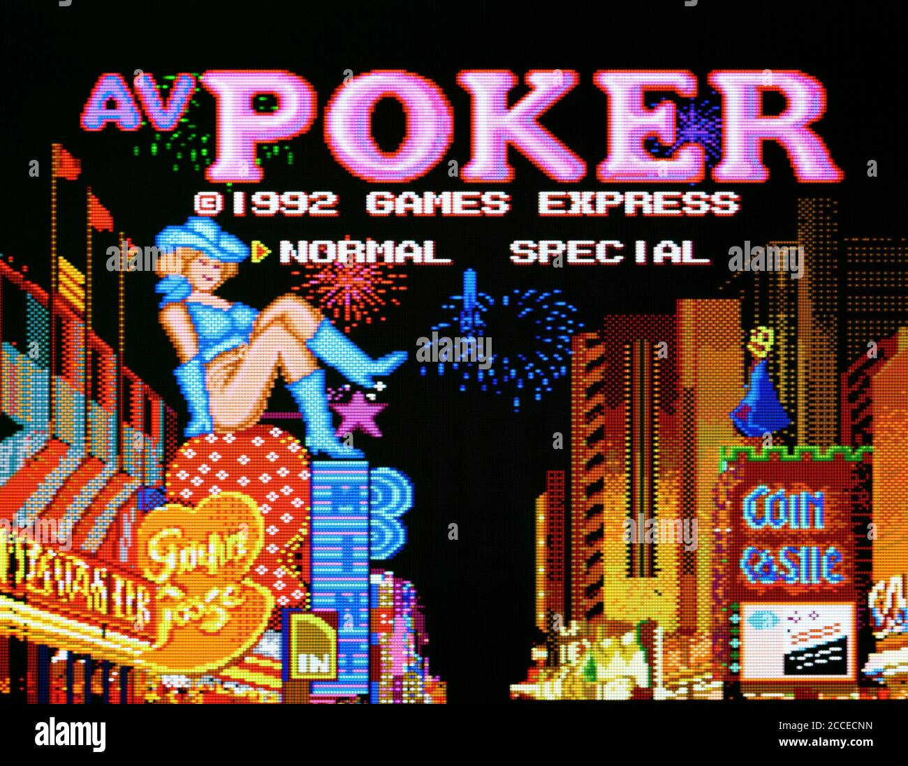AV Poker World Gambler - PC Engine Videogame - Editorial use only Stock ...