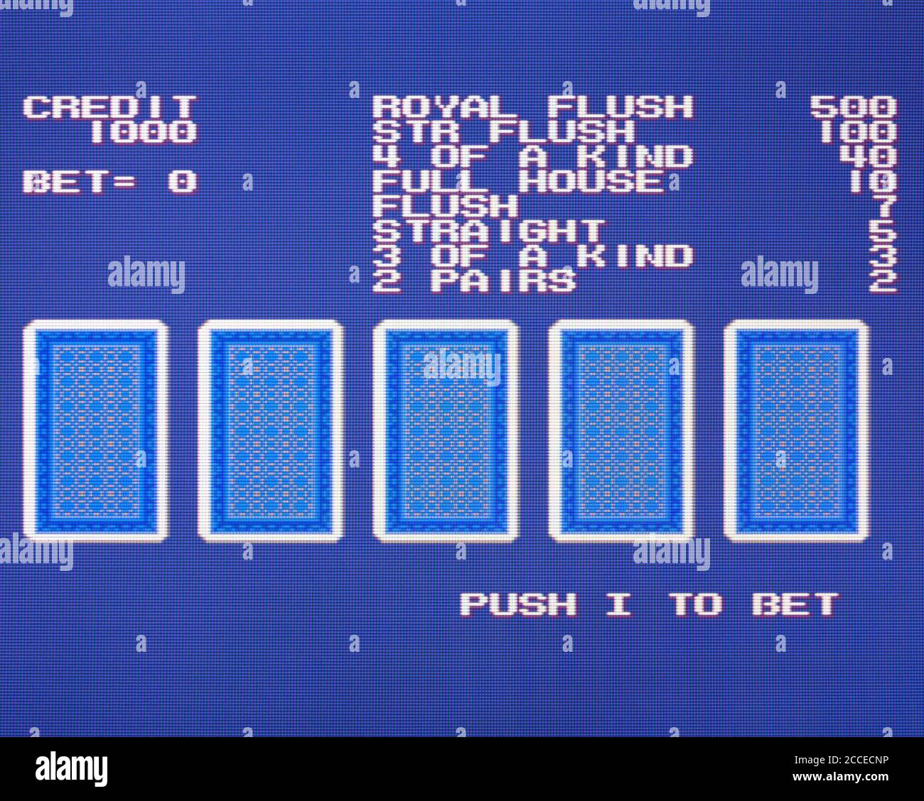 AV Poker World Gambler - PC Engine Videogame - Editorial use only Stock ...