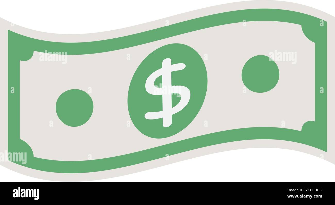 money banknote currency cash isolated icon white background vector ...