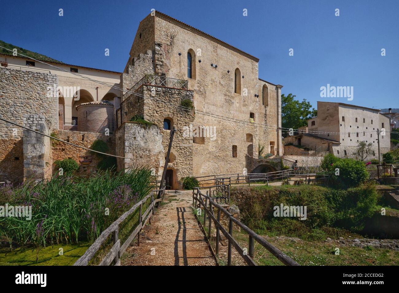 a view of San Magno abbey near the city of Fondi, Italy Stock Photo - Alamy