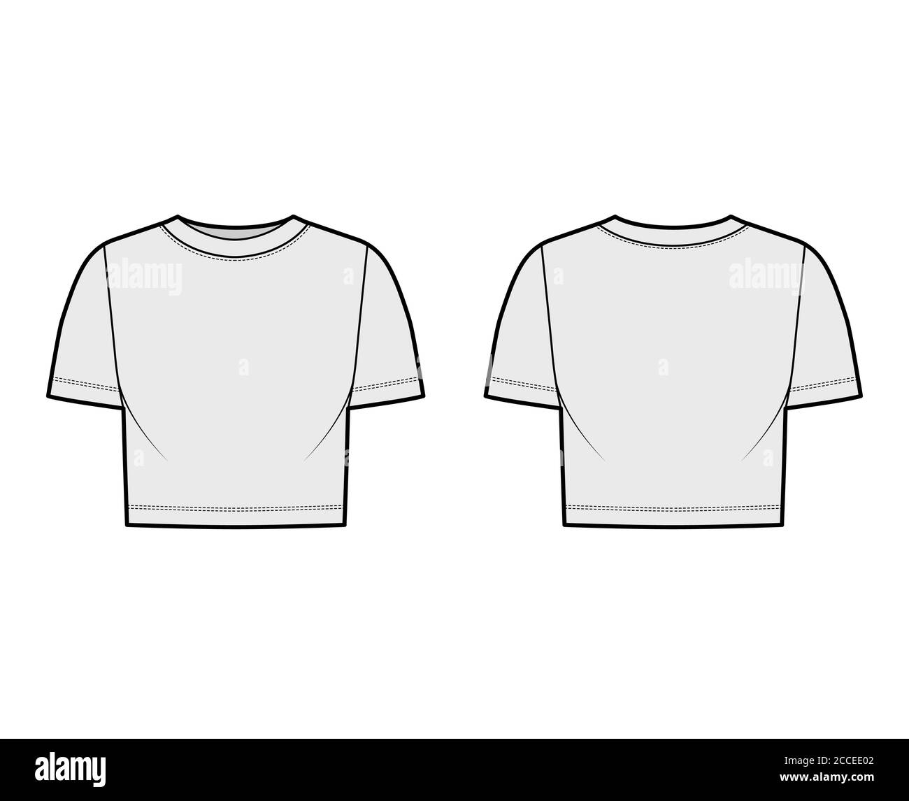 Cropped t shirt Stock Vector Images - Alamy