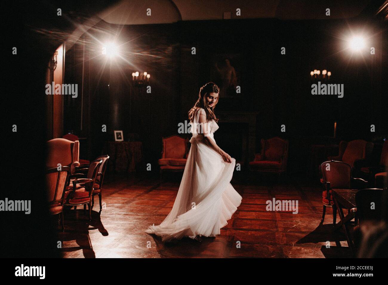 Bride in the hall Stock Photo - Alamy