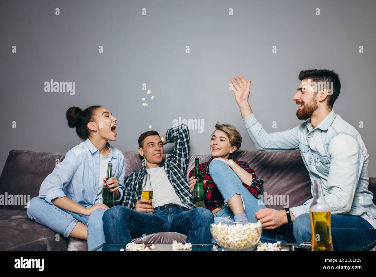 Caucasian boy having a snack hi-res stock photography and images - Alamy
