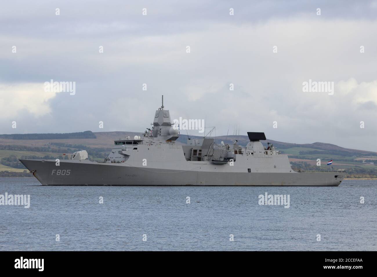 HNLMS Evertsen (F805), a De Zeven Provincien-class frigate operated by ...