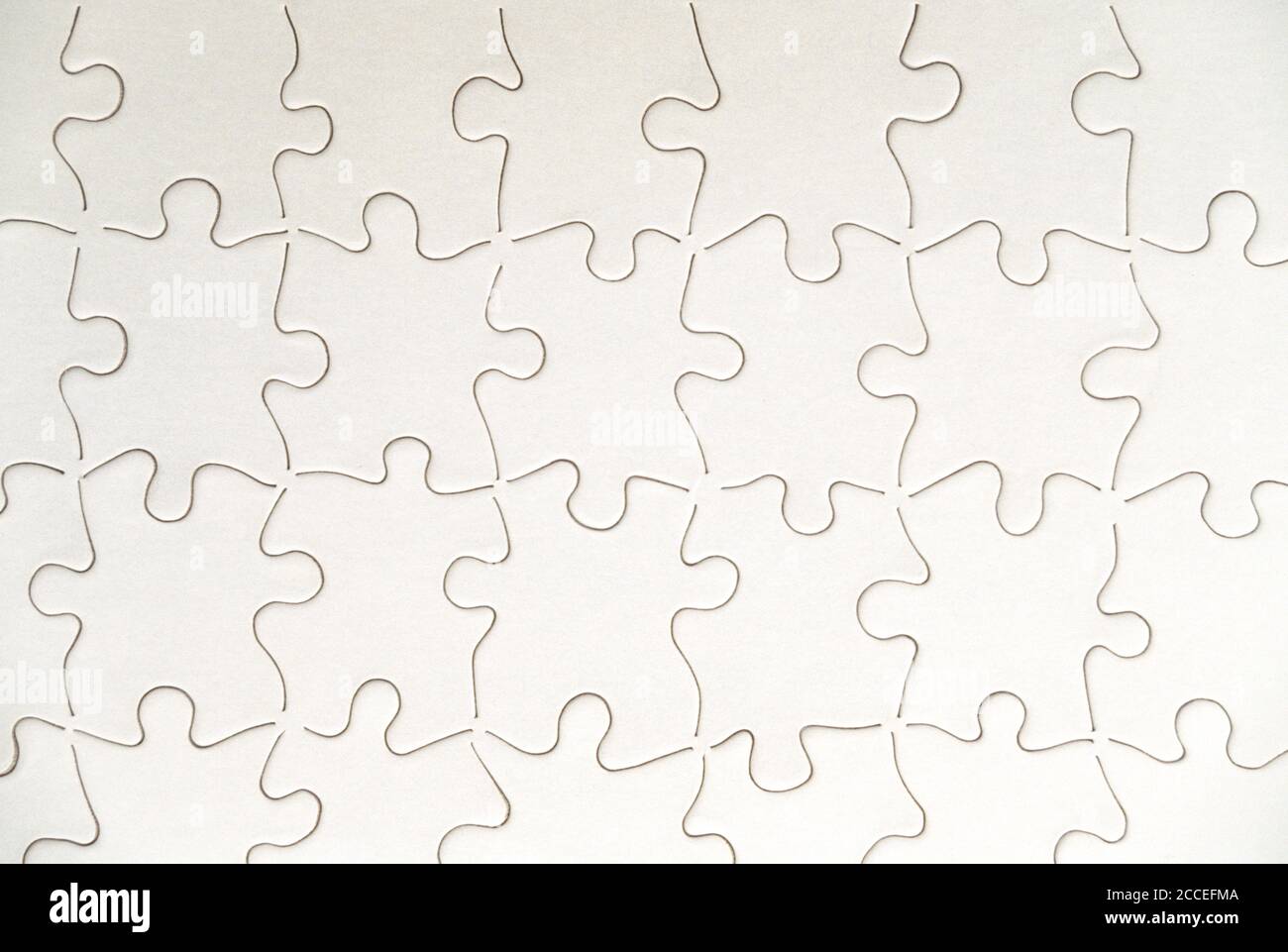 Jigsaw Puzzle, all White Stock Photo - Alamy