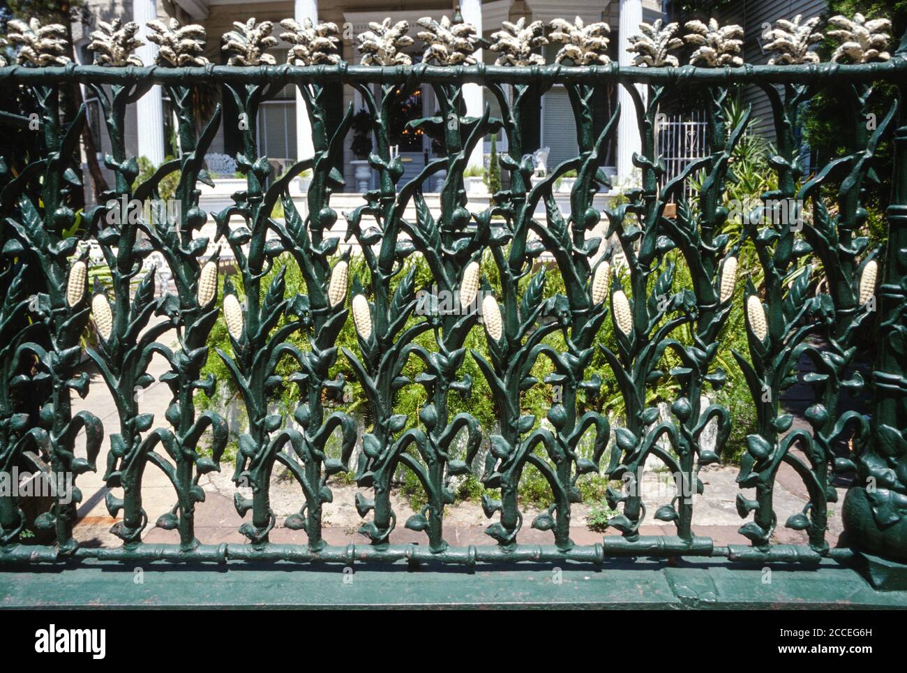New Orleans, Louisiana, USA. Fence Decoration at the Cornstalk Hotel in ...