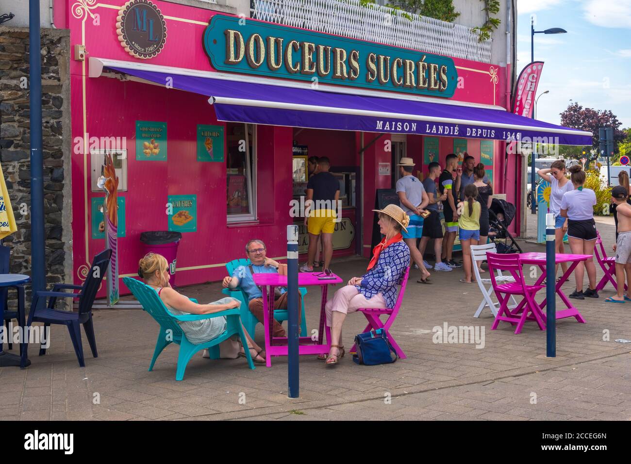 Binic-Etables-sur-Mer, France - August 24, 2019: A Douceurs Sucrees ...