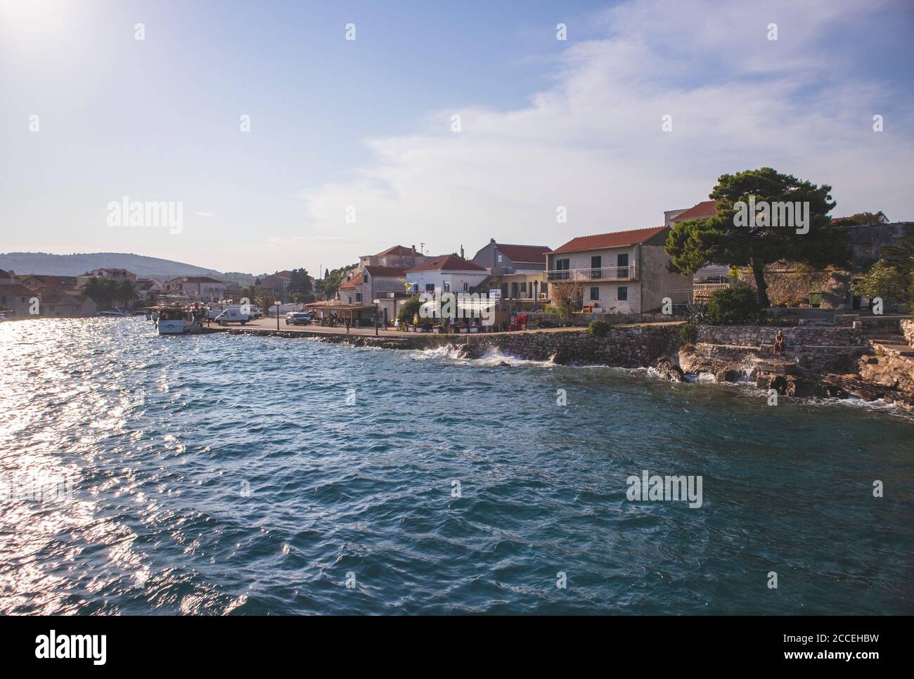 Sucuraj/Croatia-August 3rd,2020: Arriving in the town of Sucuraj on the ...