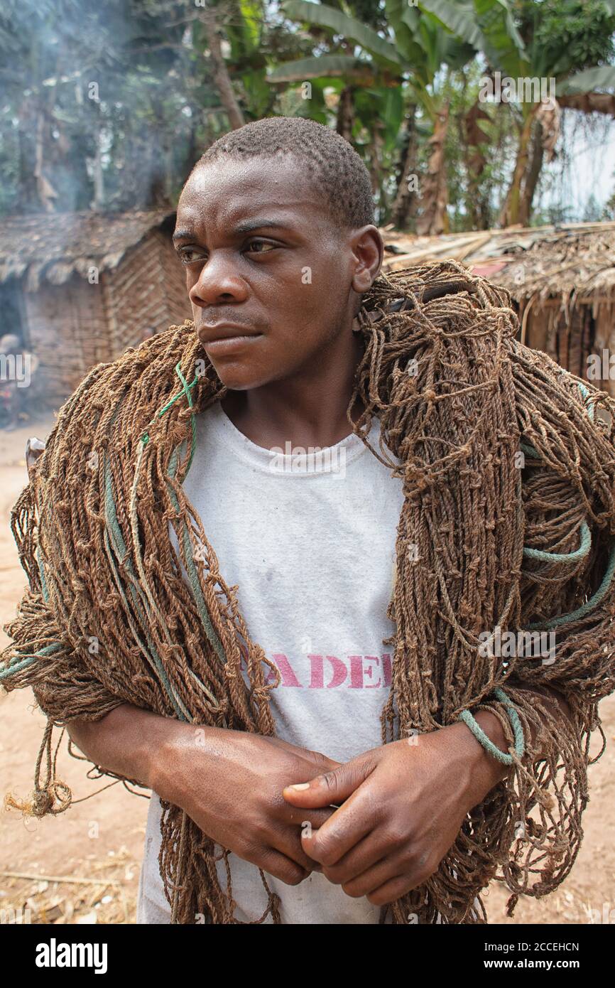 Pygmy tribe in the Dzanga-Sanha Forest Reserve, Central African ...