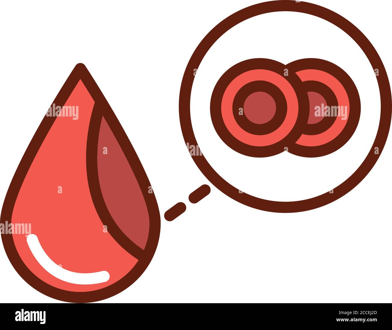 human body blood cells anatomy organ health line and fill icon vector ...