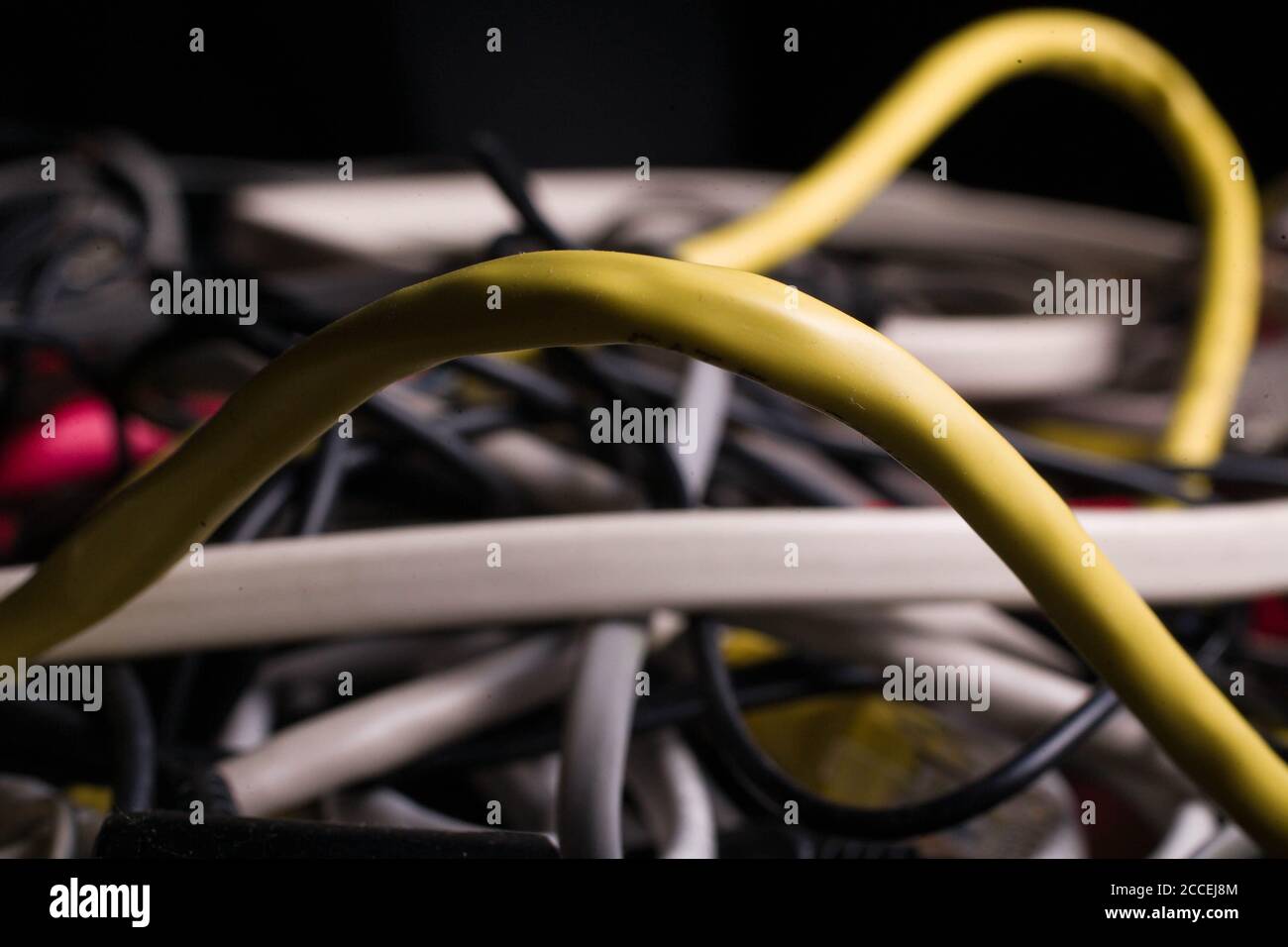 Colourful electric wires hi-res stock photography and images - Alamy