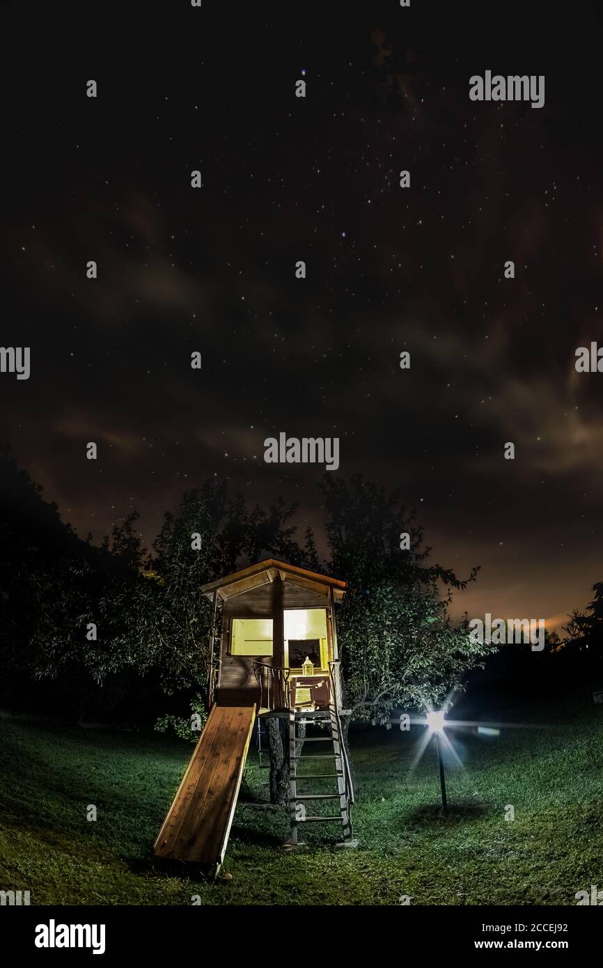 Country house night under hi-res stock photography and images - Alamy