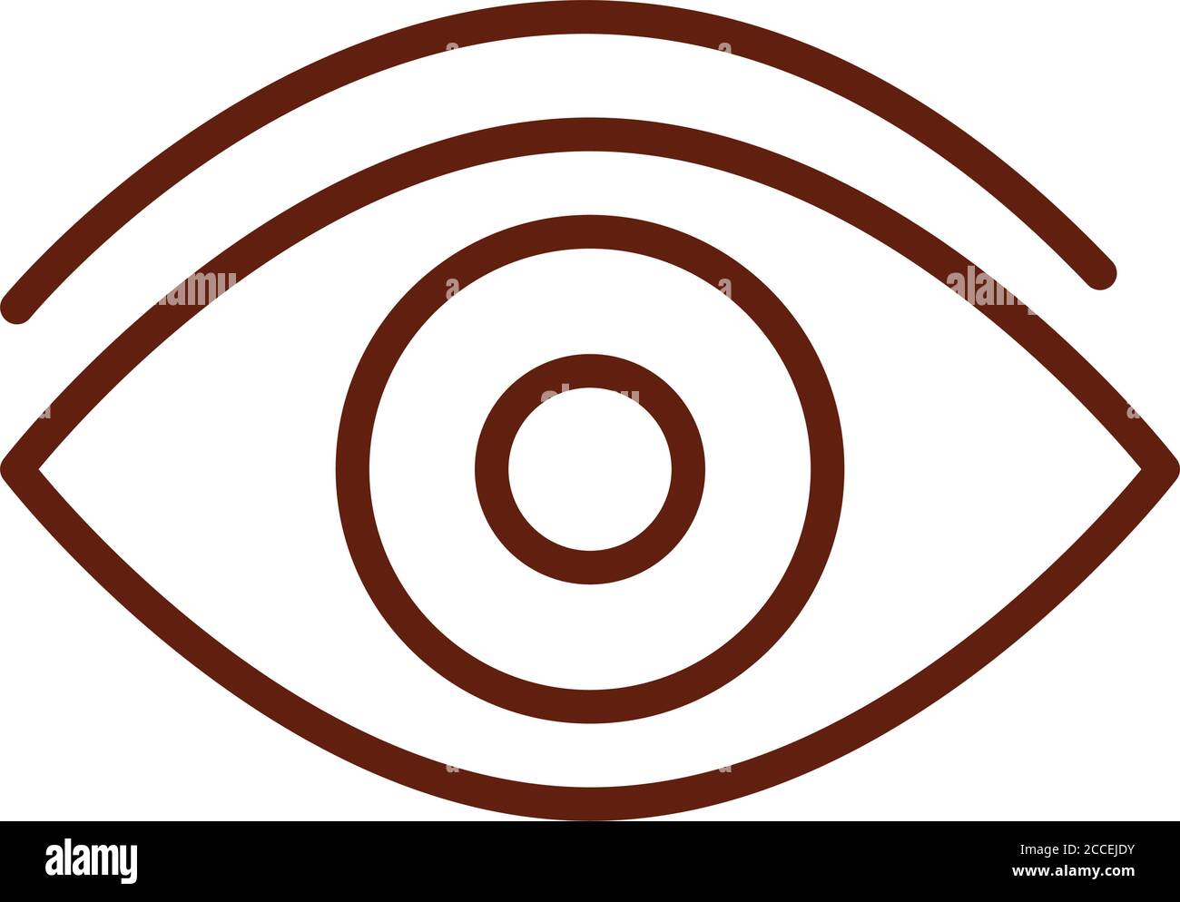 human body eye optical anatomy organ health line icon style vector ...