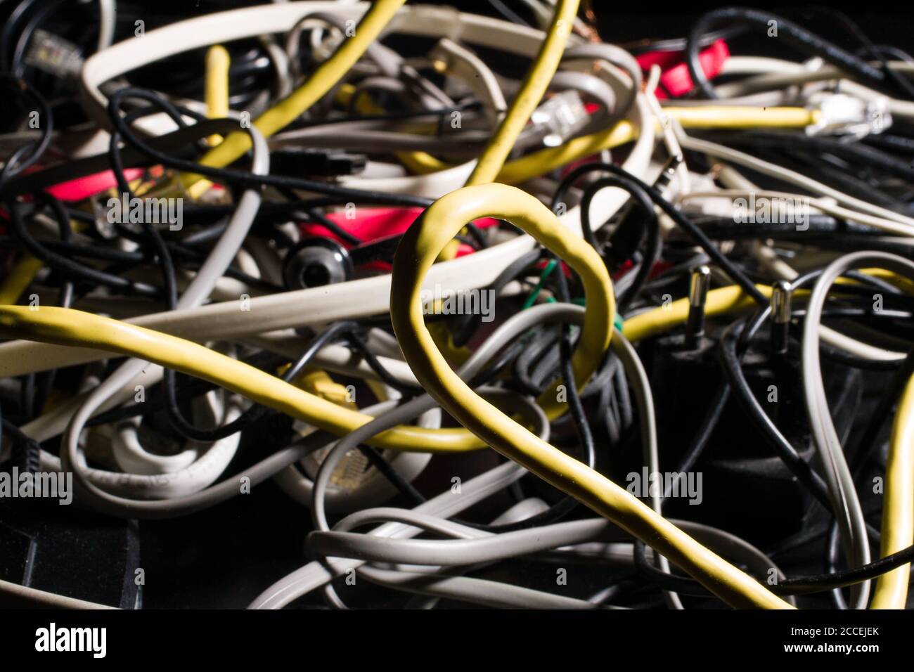 A bunch of colourful computer wires Stock Photo - Alamy