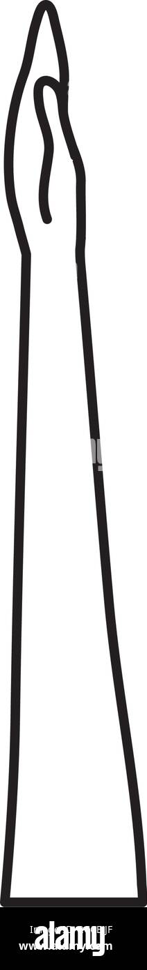 human body concept, arm up icon over white background, line style ...