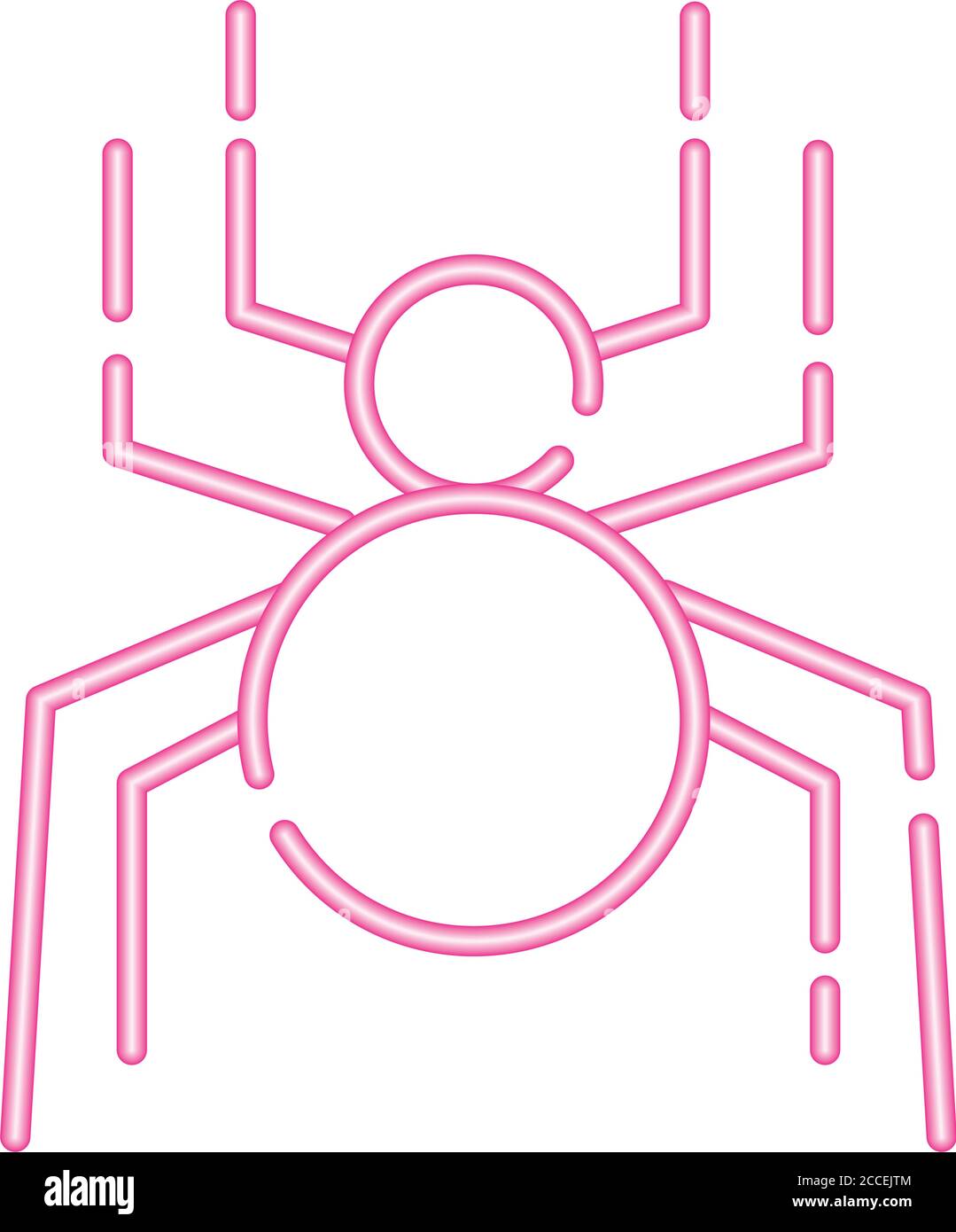 halloween spider neon style icon vector illustration design Stock ...