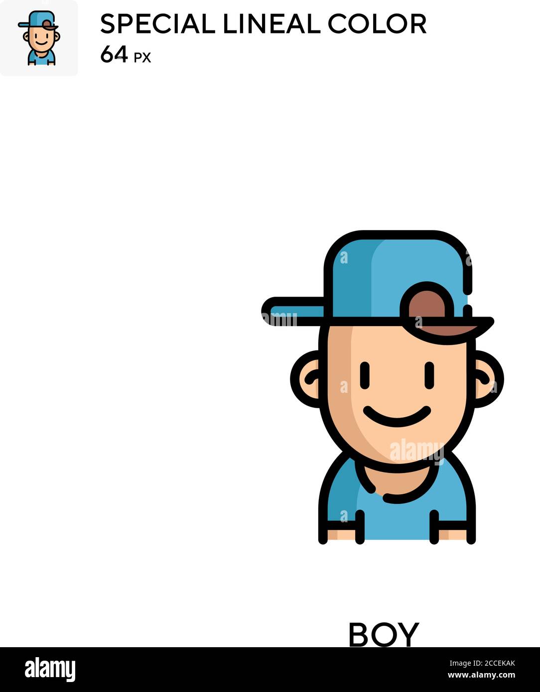 Boy Special lineal color icon. Illustration symbol design template for ...