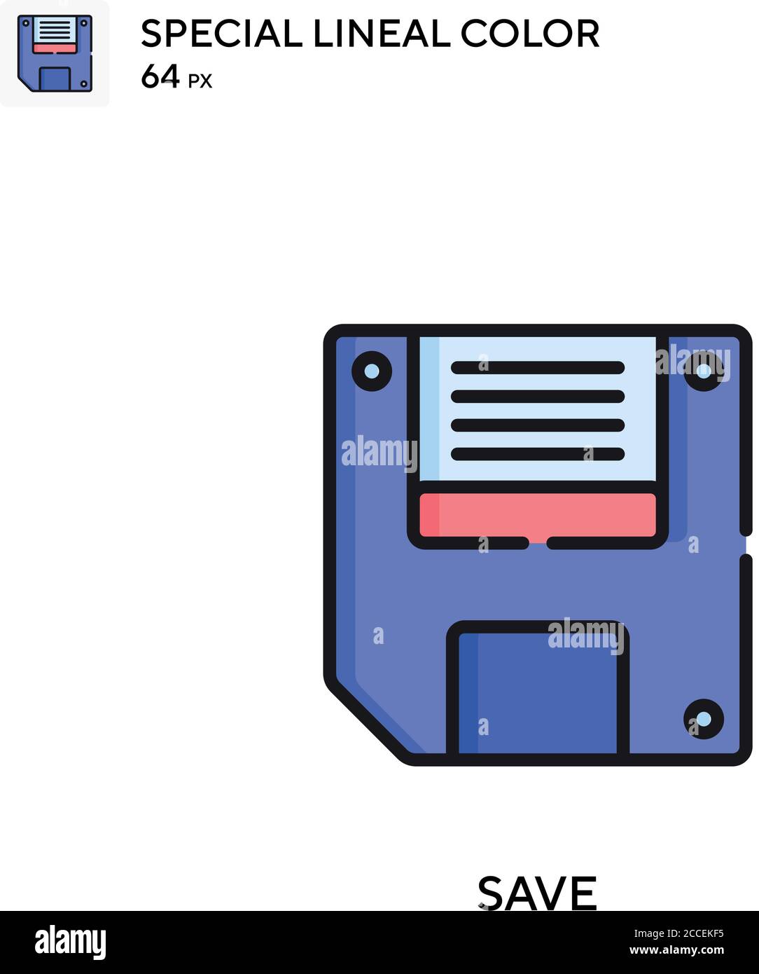 Save Special lineal color icon. Illustration symbol design template for ...