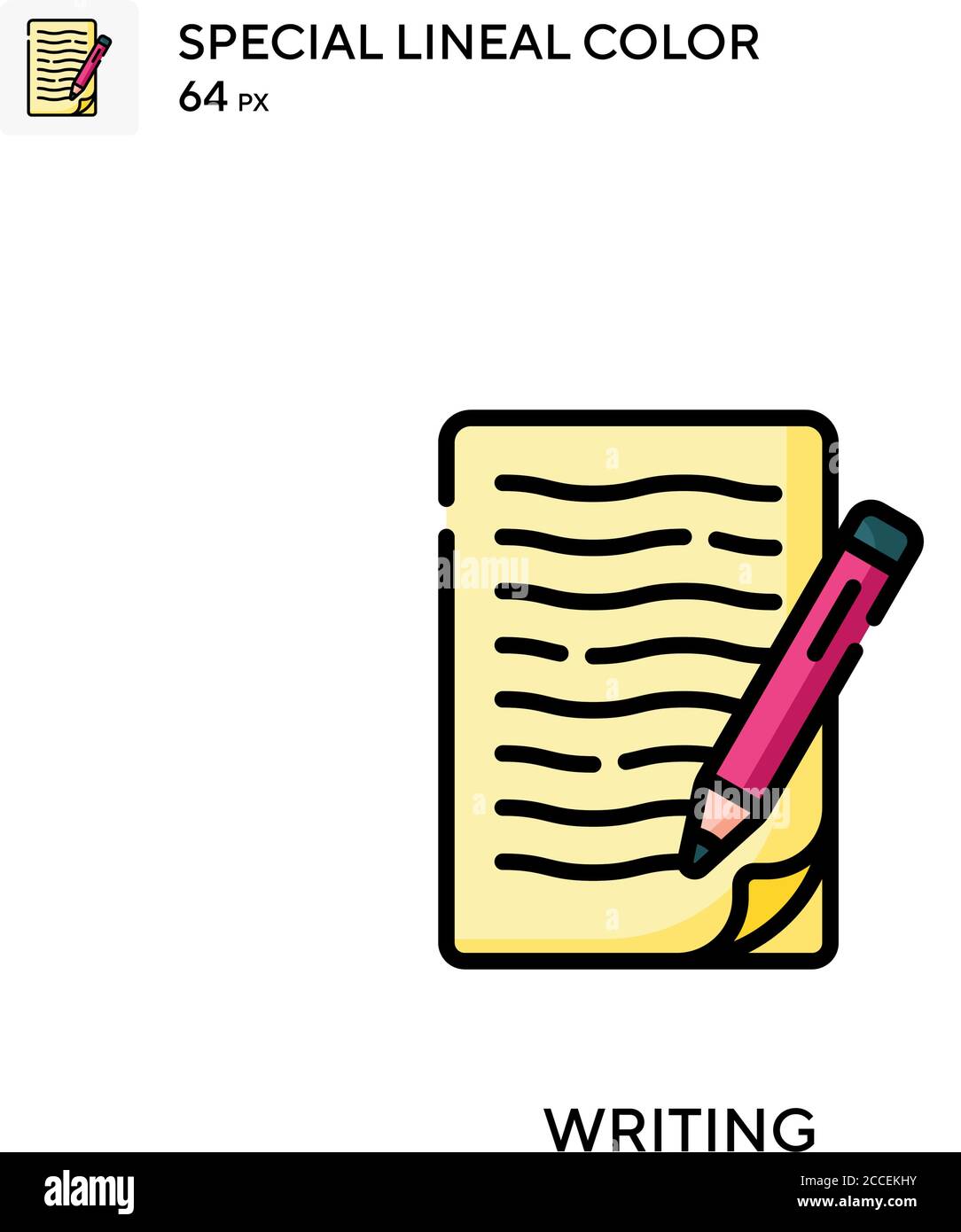 Writing Special lineal color icon. Illustration symbol design template ...