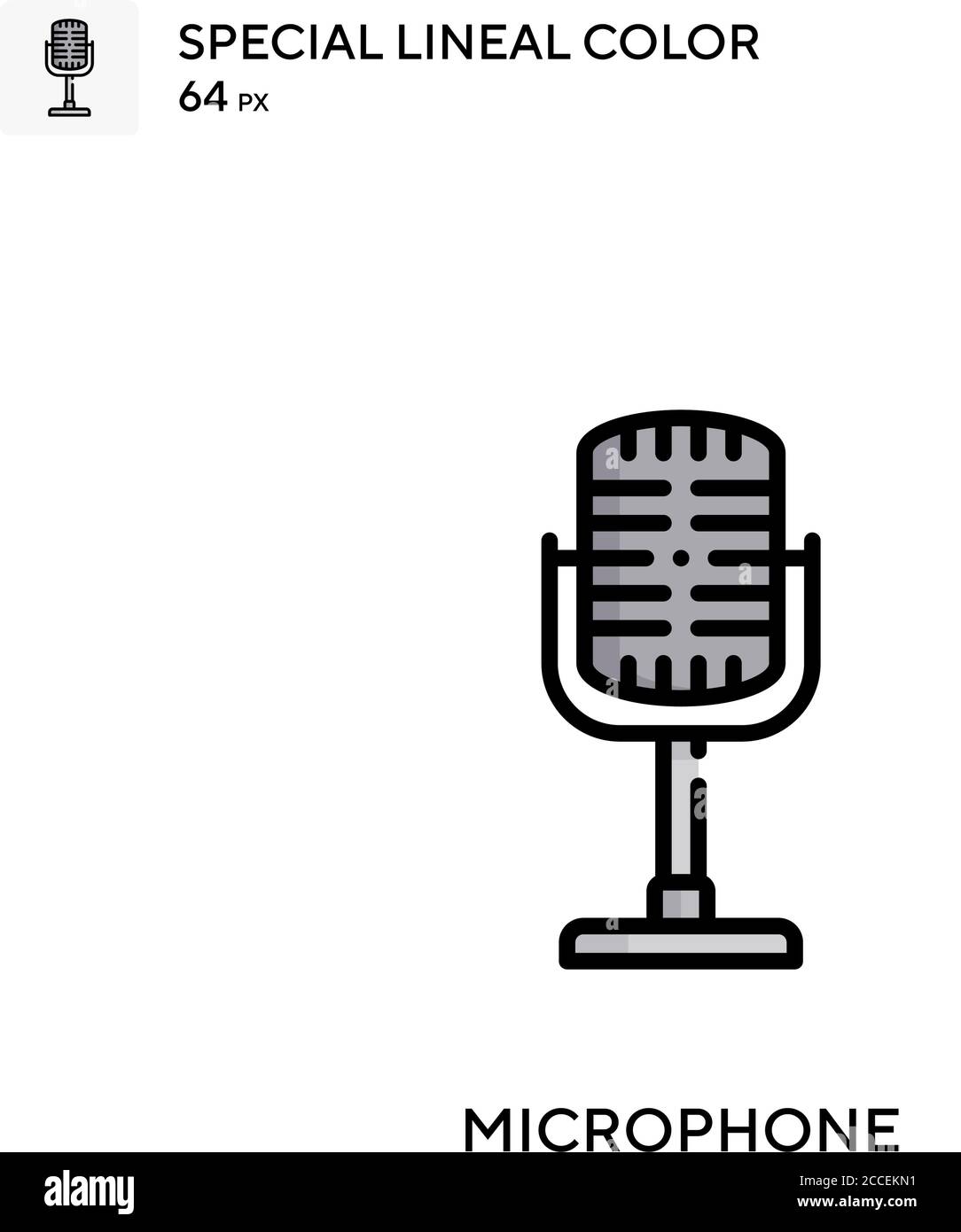 Microphone Special lineal color icon. Illustration symbol design ...