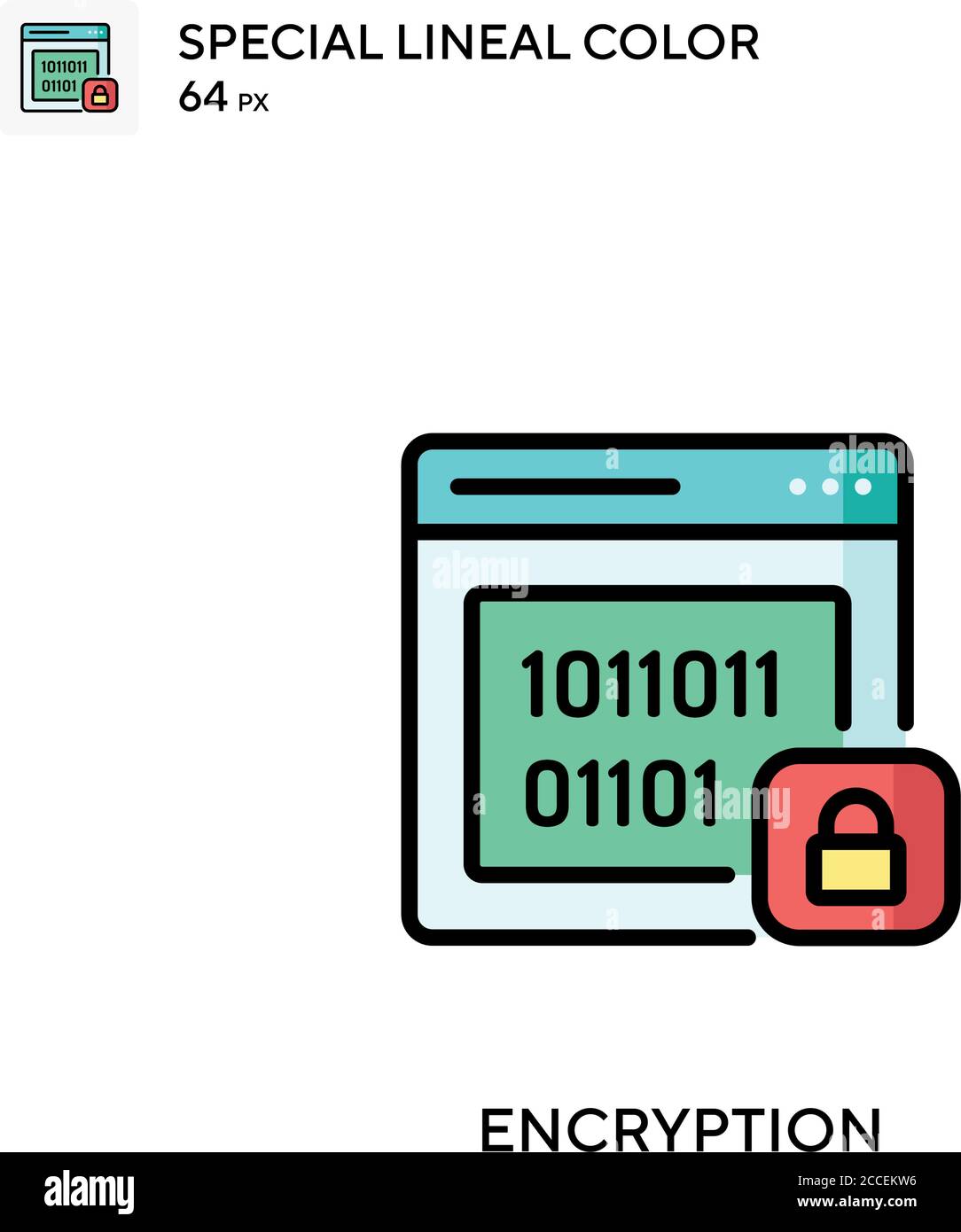 Encryption Special lineal color icon. Illustration symbol design ...