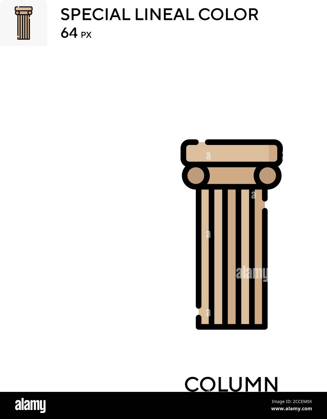 Column Special lineal color icon. Illustration symbol design template for web mobile UI element ...