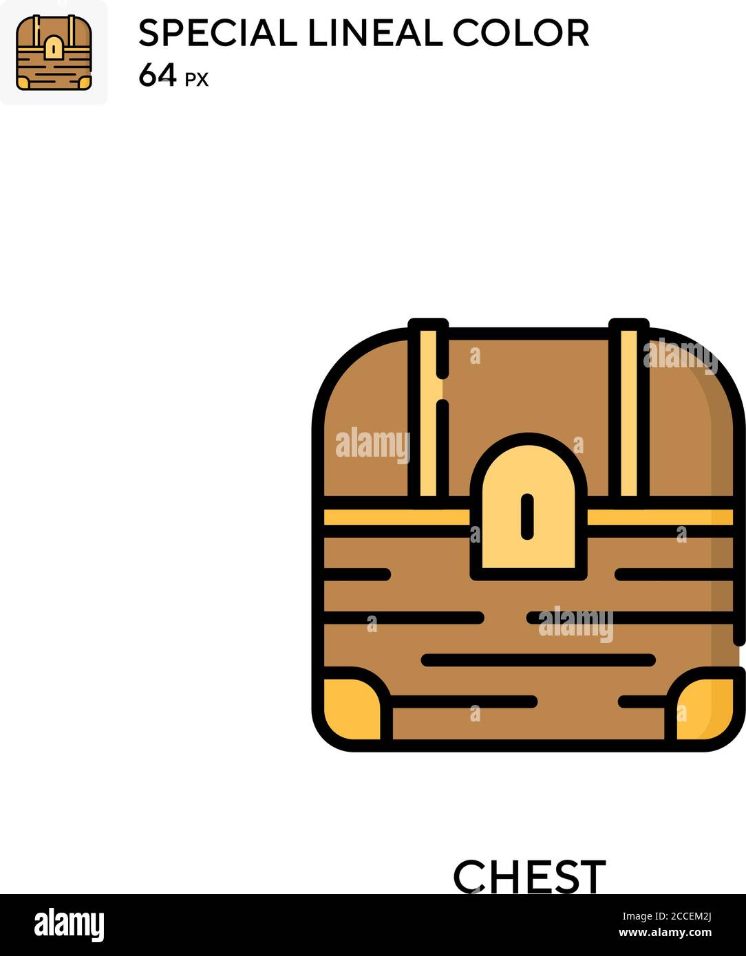 Chest Special lineal color icon. Illustration symbol design template ...