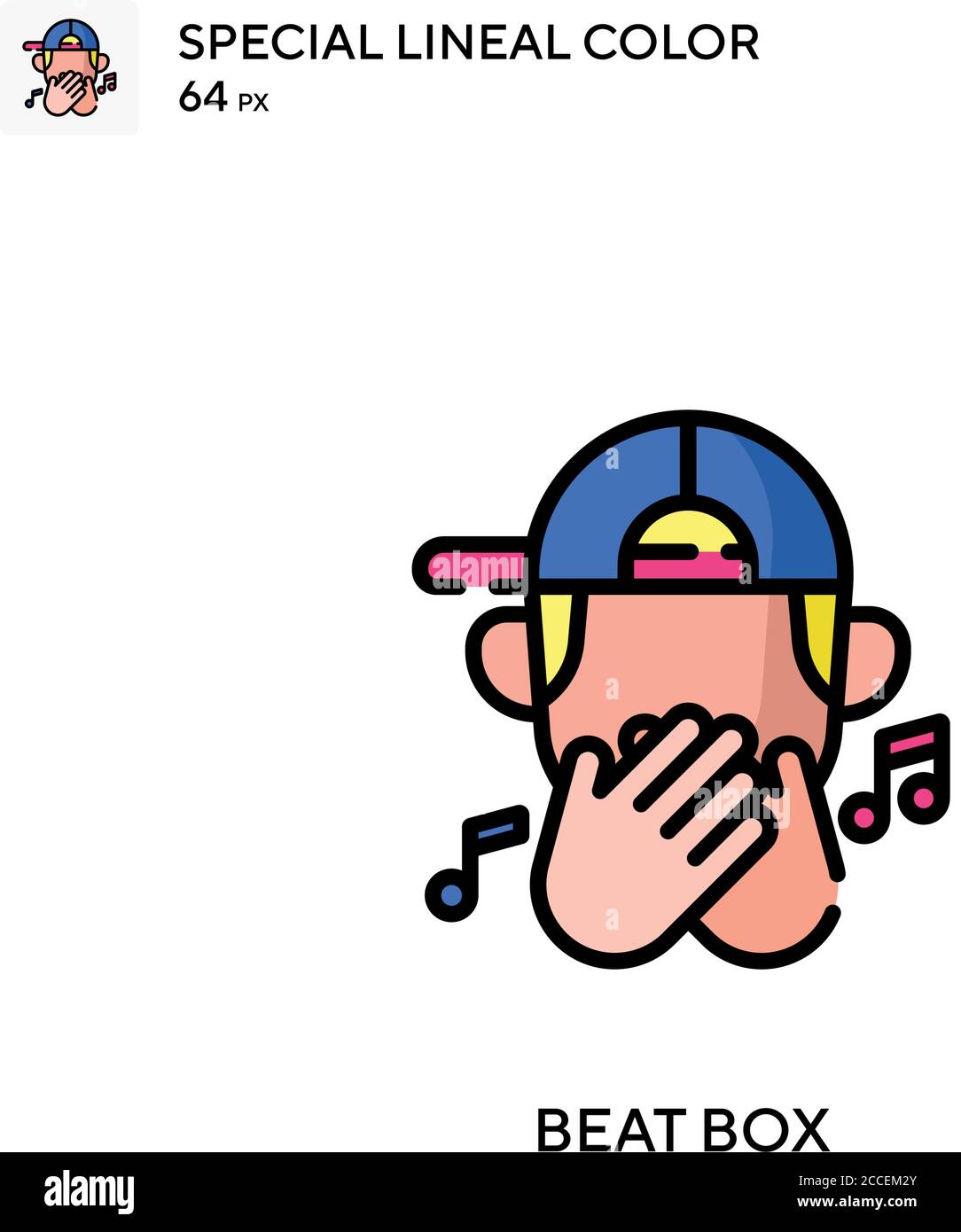 Beat box Special lineal color icon. Illustration symbol design template ...