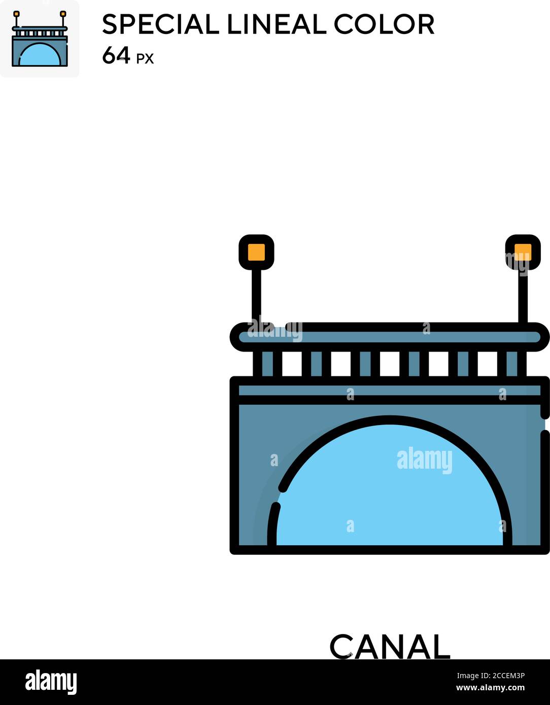Canal Special lineal color icon. Illustration symbol design template for web mobile UI element ...