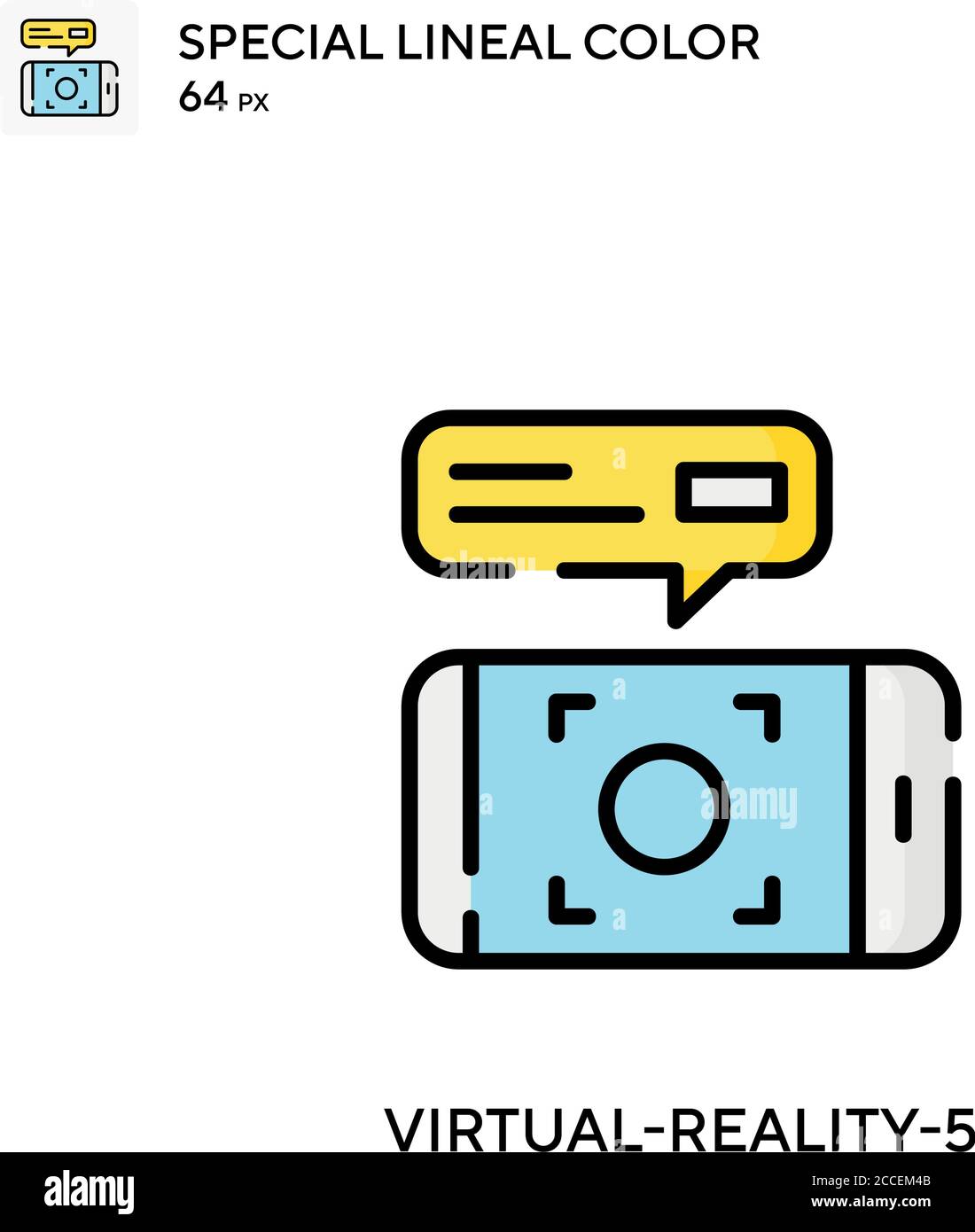 Virtual-reality-5 Special lineal color icon. Illustration symbol design ...