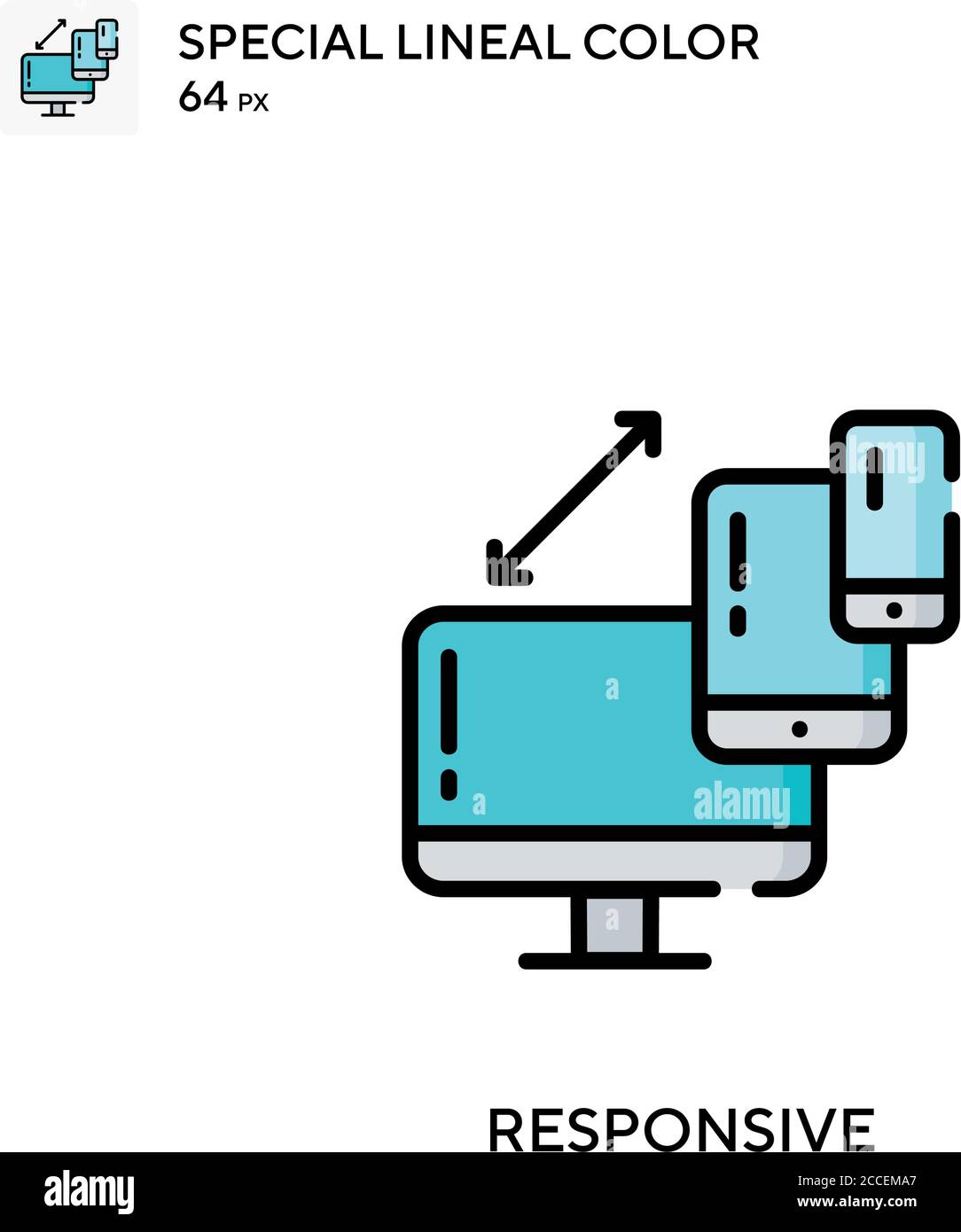 Responsive Special lineal color icon. Illustration symbol design ...