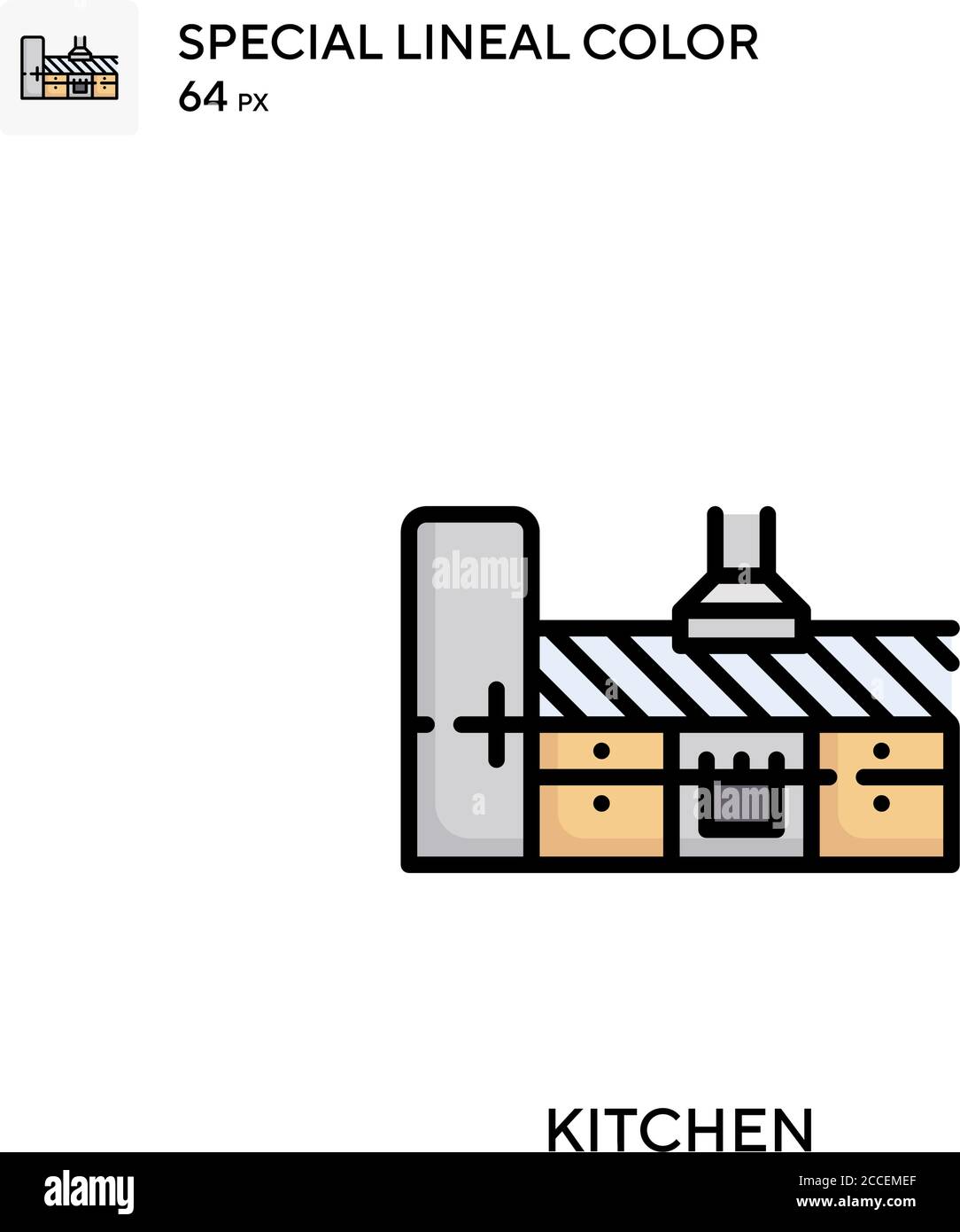 Kitchen Special lineal color icon. Illustration symbol design template ...