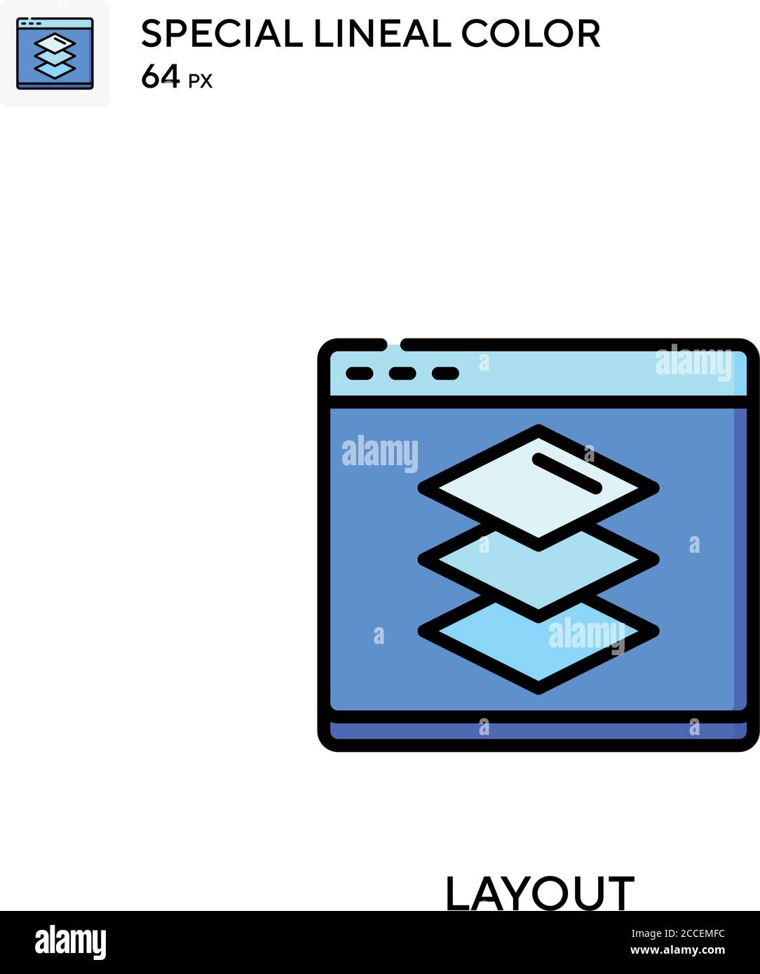 Layout Special lineal color icon. Illustration symbol design template ...