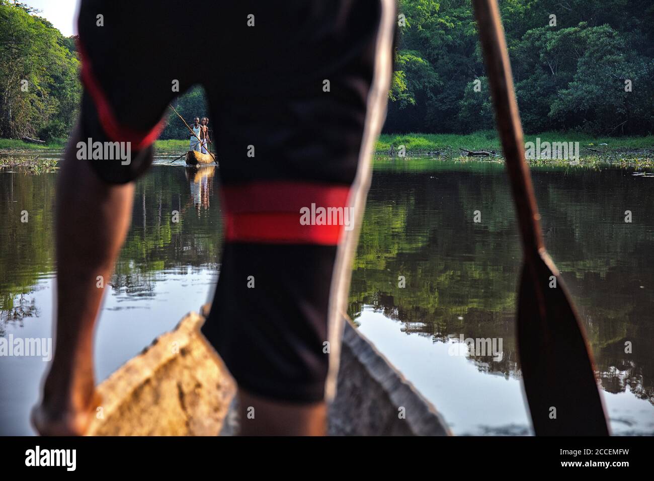 African man on boat hi-res stock photography and images - Alamy