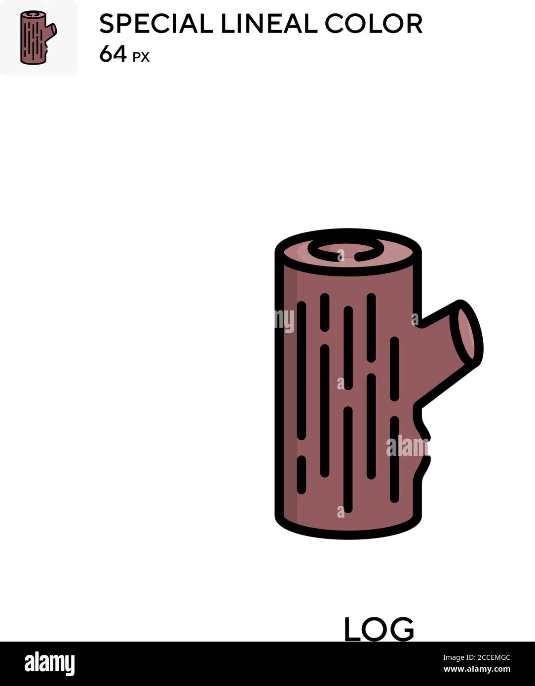 Log Special lineal color icon. Illustration symbol design template for ...