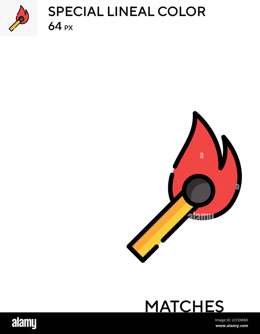 Matches Special lineal color icon. Illustration symbol design template ...