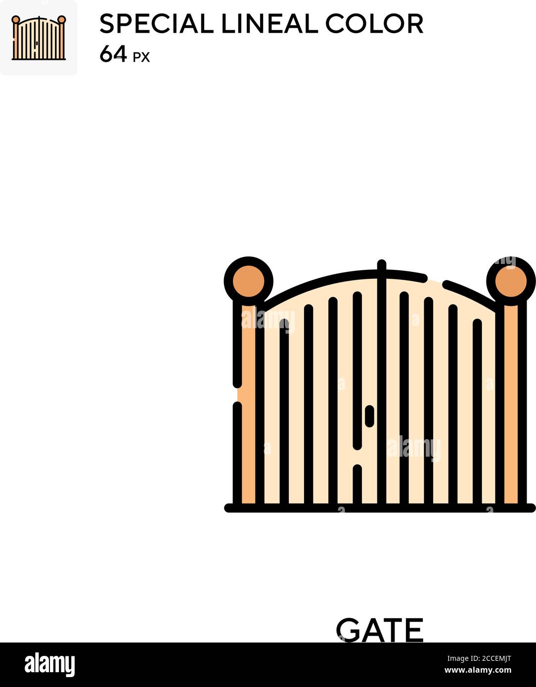 Gate Special lineal color icon. Illustration symbol design template for ...