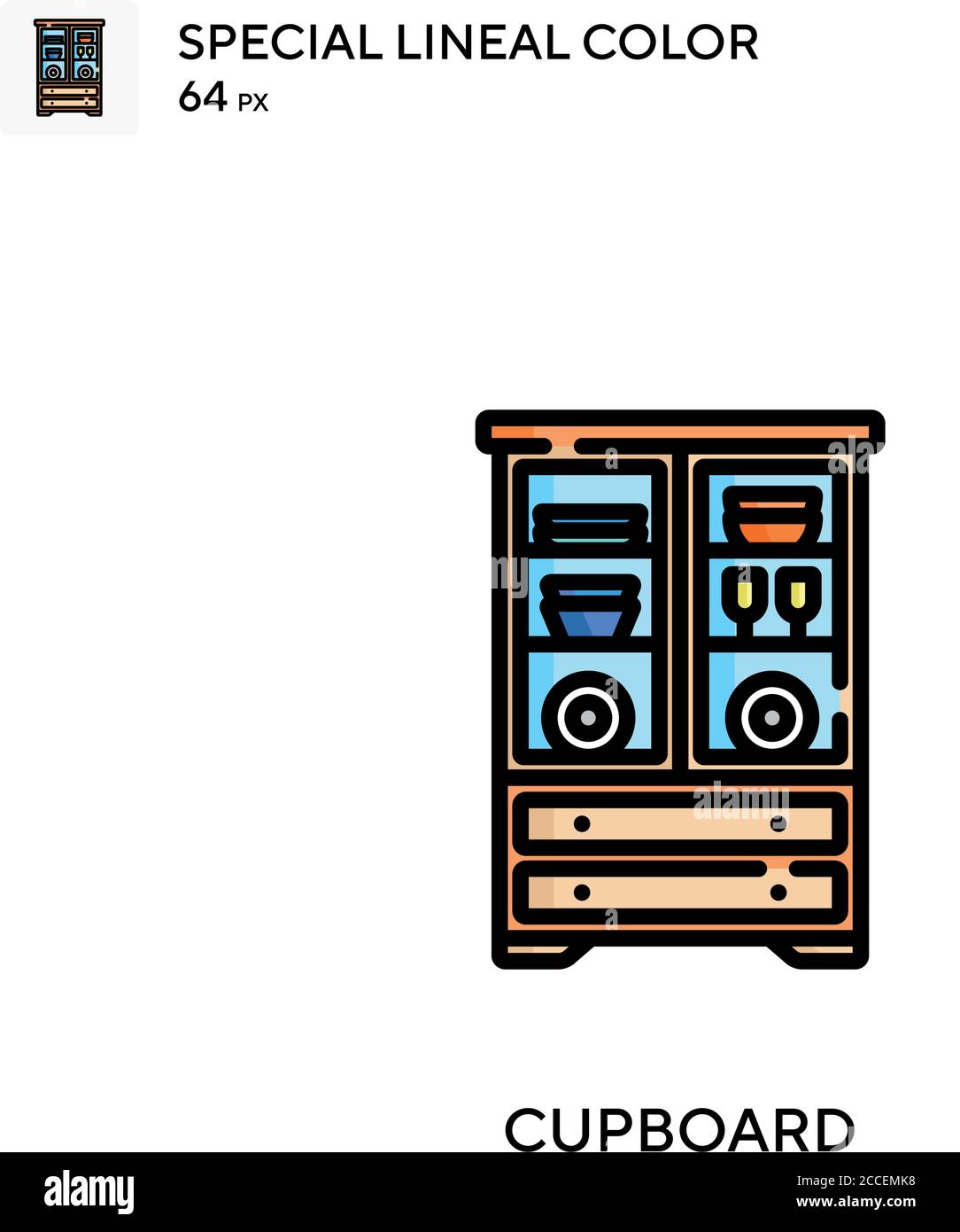 Open kitchen cabinet empty Stock Vector Images - Alamy