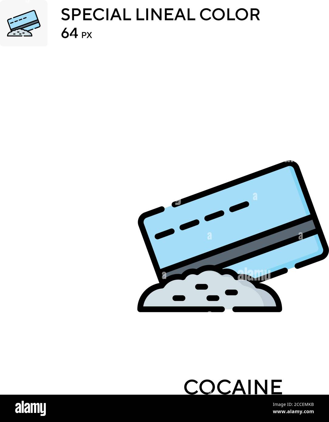 Cocaine Special lineal color icon. Illustration symbol design template ...