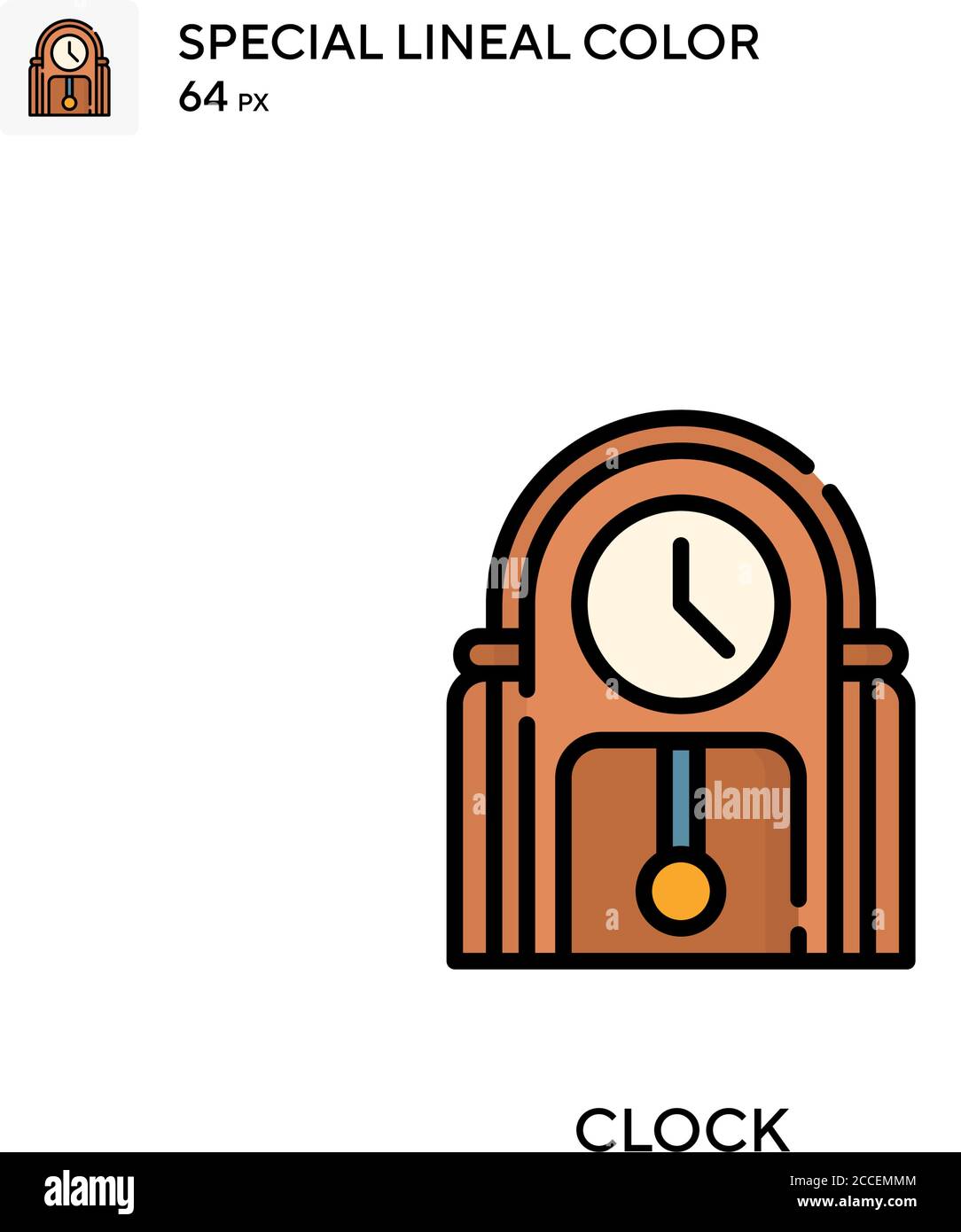 Clock Special lineal color icon. Illustration symbol design template ...
