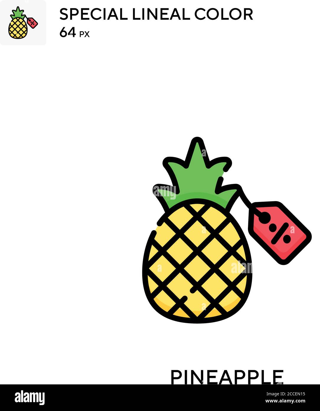 Pineapple Special lineal color icon. Illustration symbol design ...