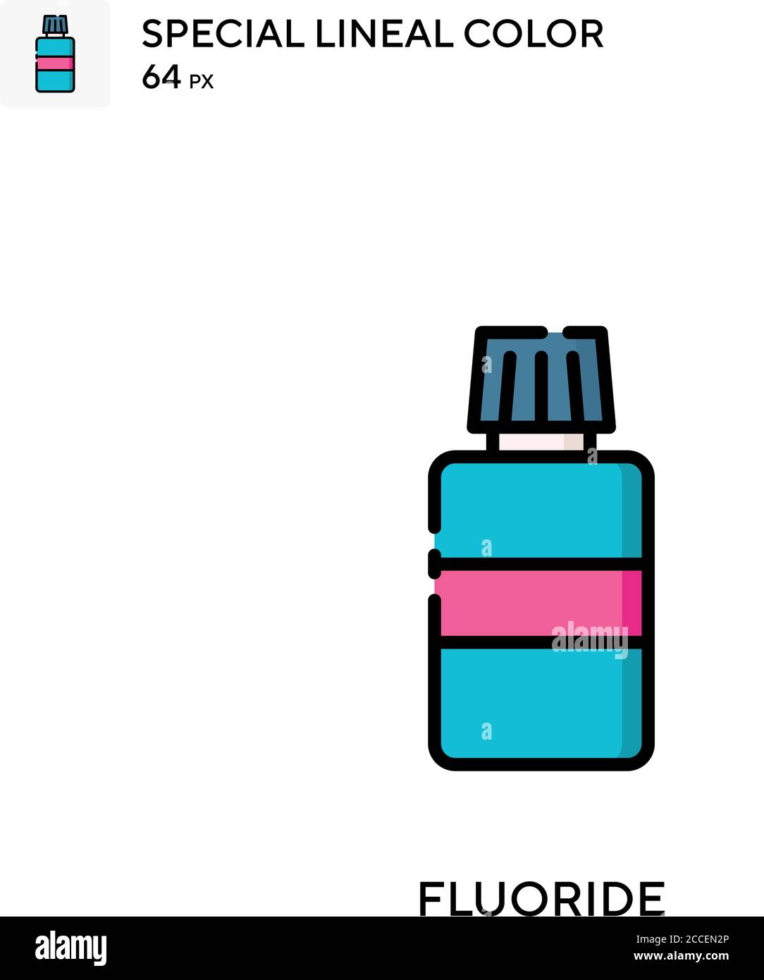 Fluoride Special lineal color icon. Illustration symbol design template ...