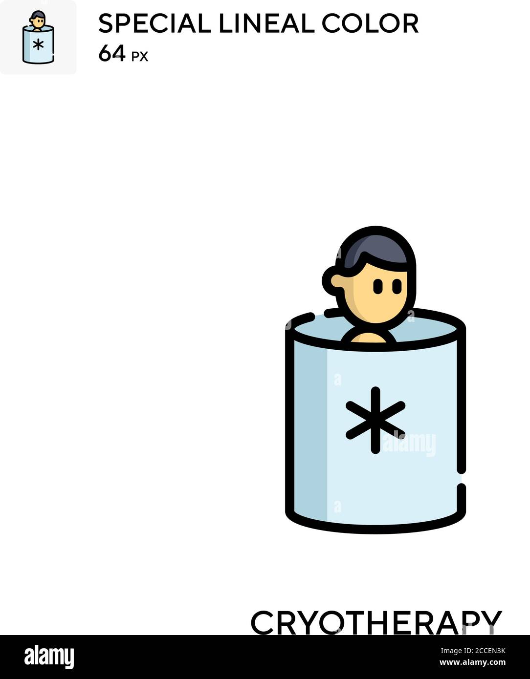 Cryotherapy Special lineal color icon. Illustration symbol design ...